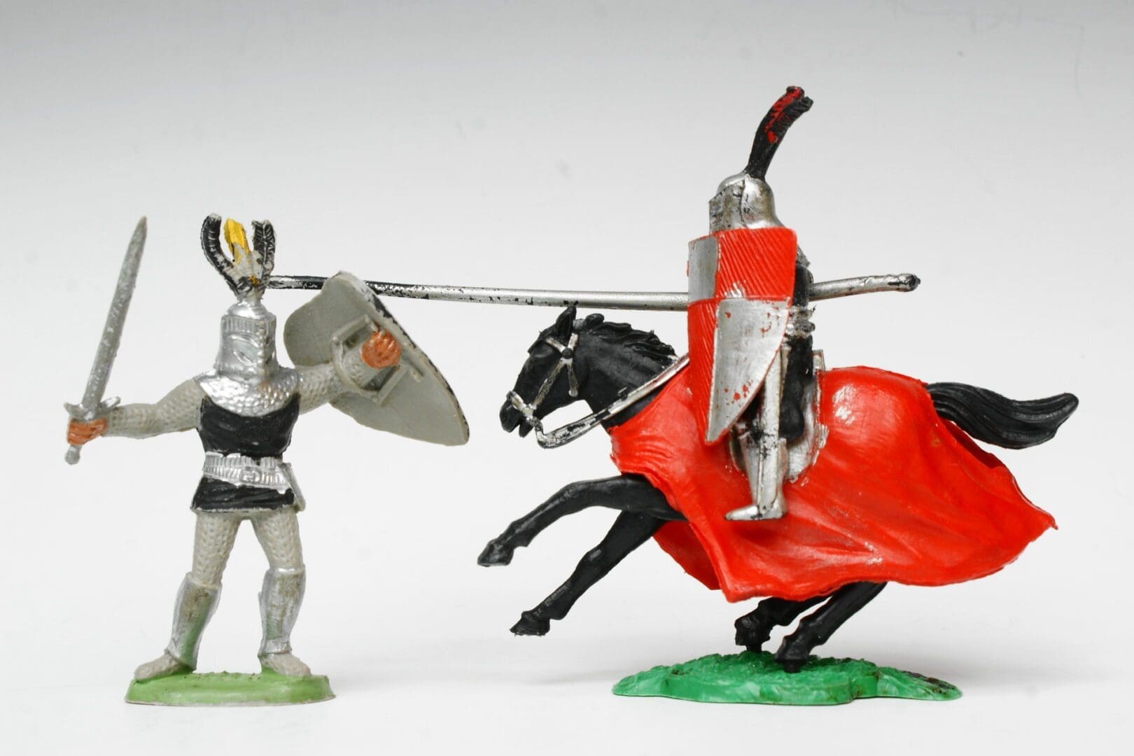NEW! Timpo Solid Black Knights Mounted & On Foot - Herald Toys and Models