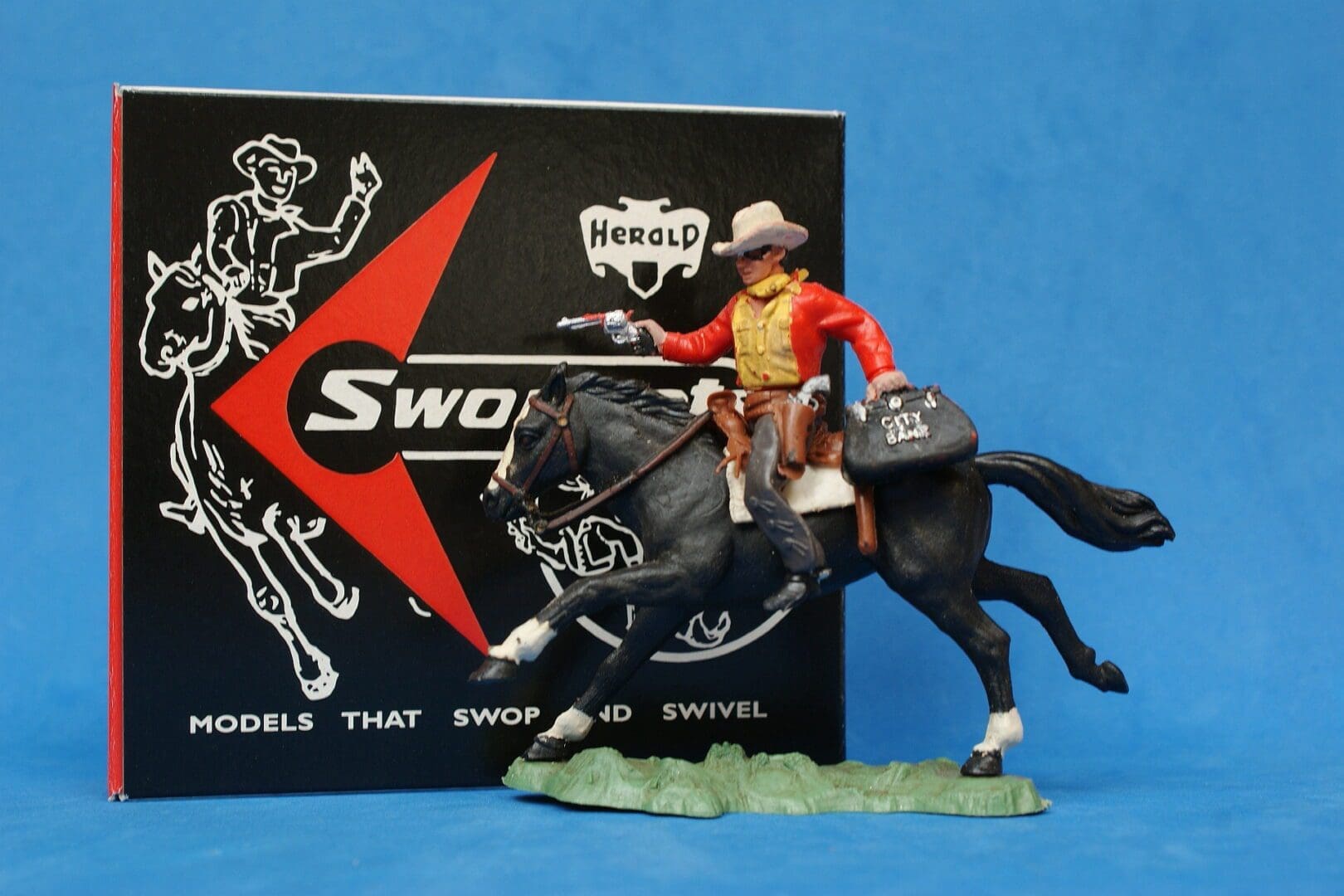 SOLD Herald Swoppet Mounted Cowboy Bank Robber