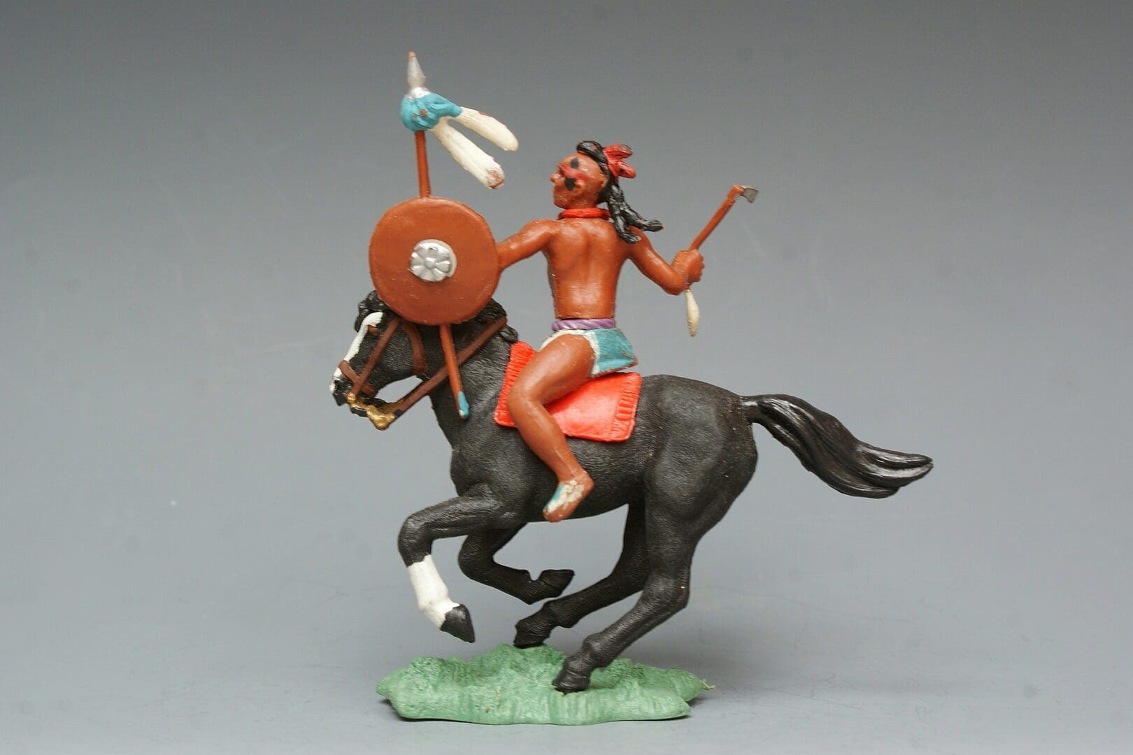 NEW! Herald Swoppet Mounted Indian Brave with Tomahawk - Herald Toys ...