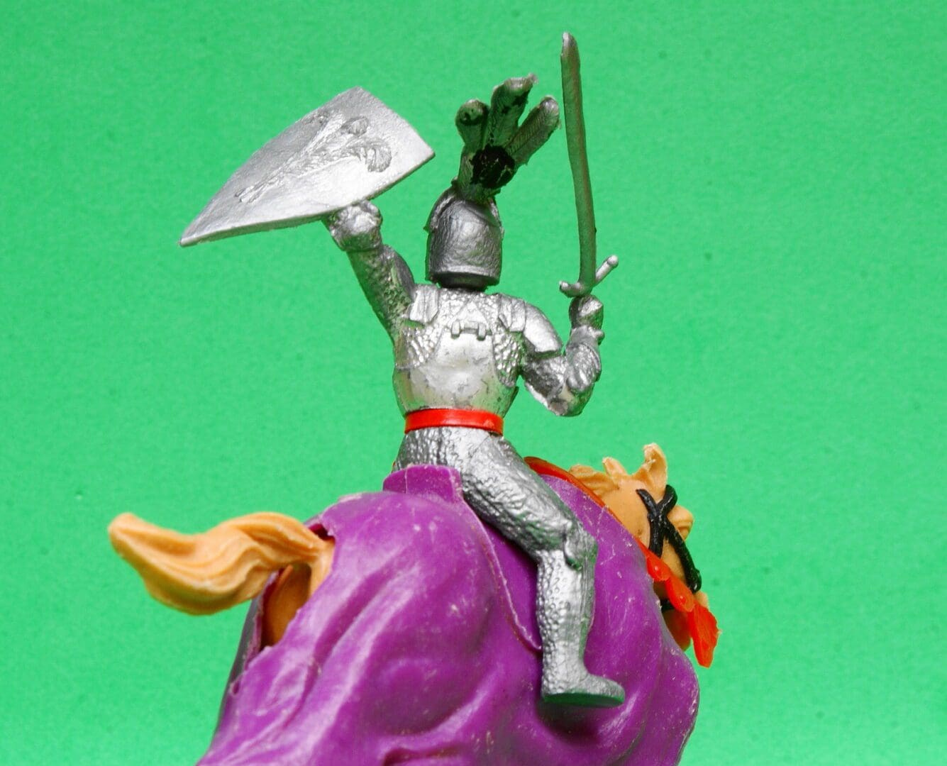 NEW! Timpo Mounted Silver Knight with Scarce PURPLE Caparison - Herald ...