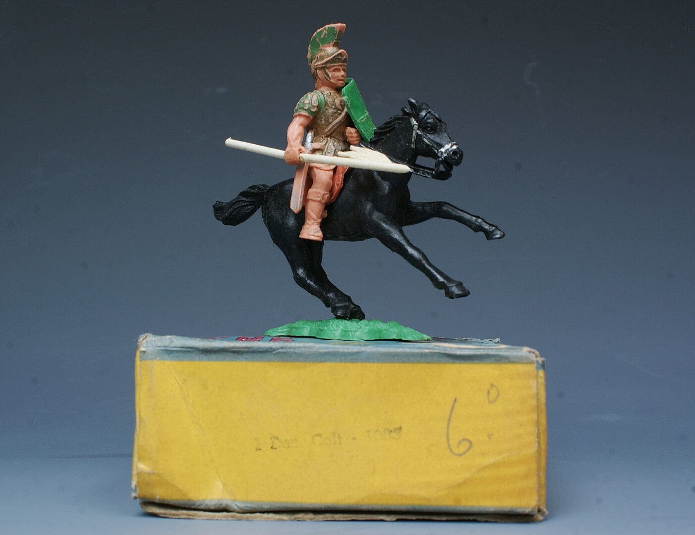Timpo Mounted Roman with Lance (Green) - Herald Toys and Models