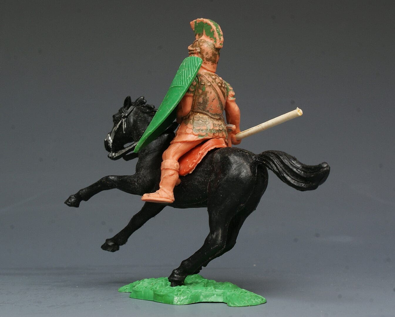 Timpo Mounted Roman with Lance (Green) - Herald Toys and Models